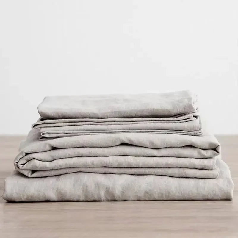 3PCS Washed Linen Sheet Set – Basic Outline Interiors