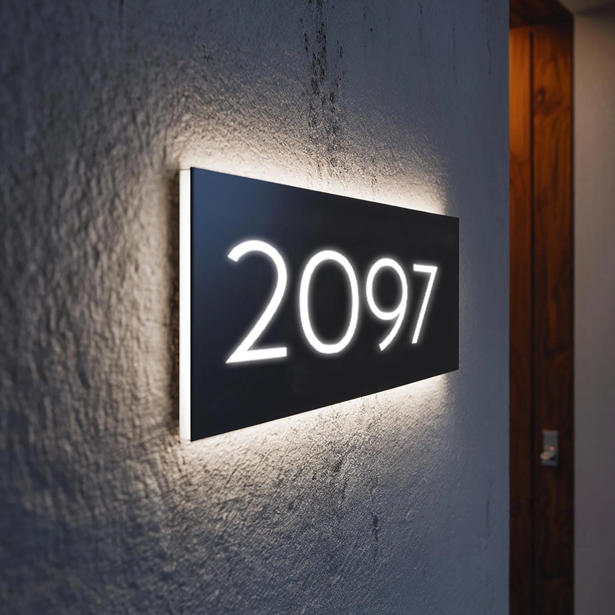 LED Backlit House Number Sign – Basic Outline Interiors