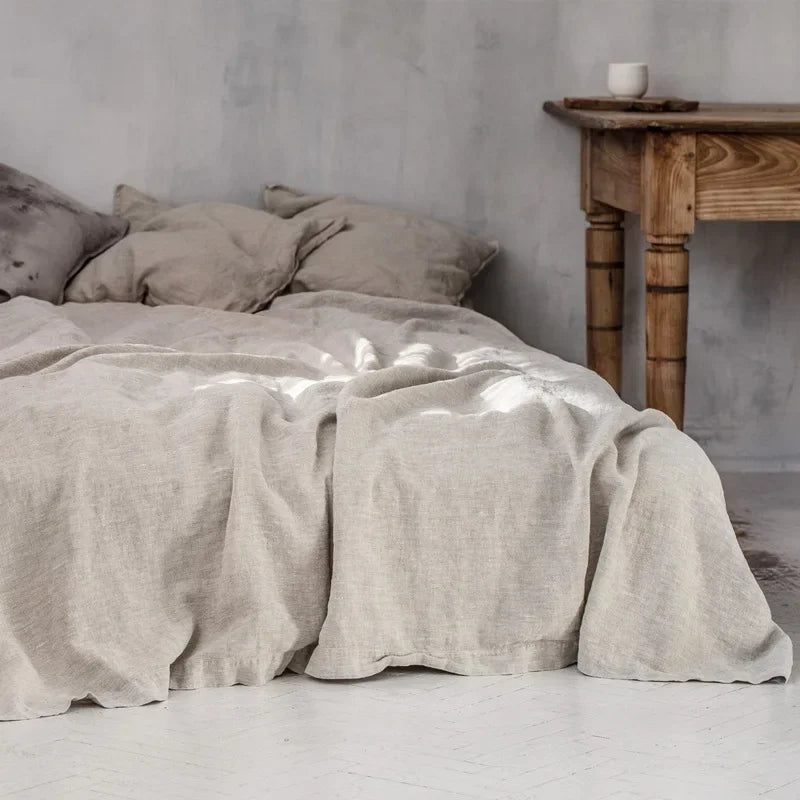 3PCS Washed Linen Sheet Set – Basic Outline Interiors