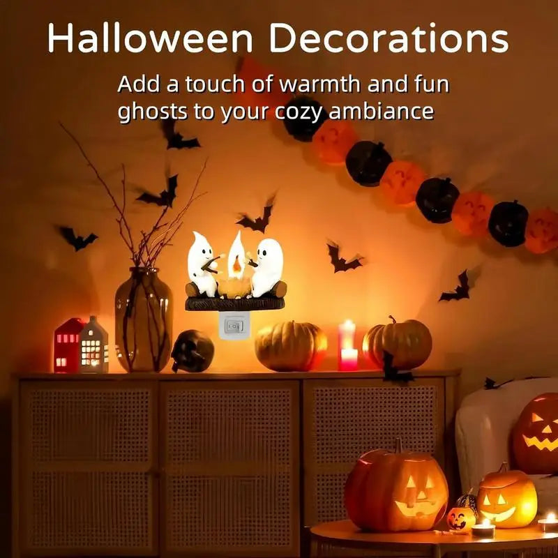 Ghost Campfire Flickering Night Light – Basic Outline Interiors