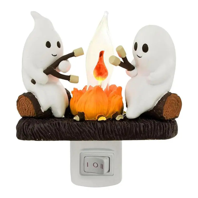 Ghost Campfire Flickering Night Light – Basic Outline Interiors