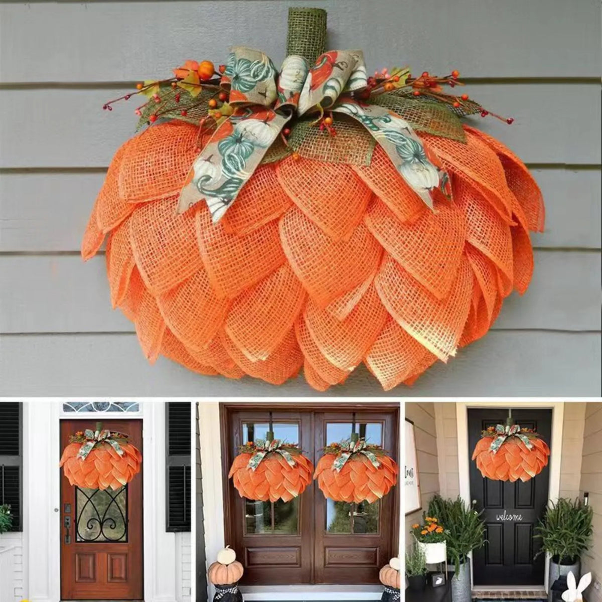 Fall Pumpkin Wreath – Basic Outline Interiors