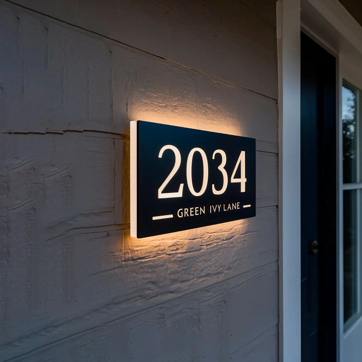 LED Backlit House Number Sign – Basic Outline Interiors